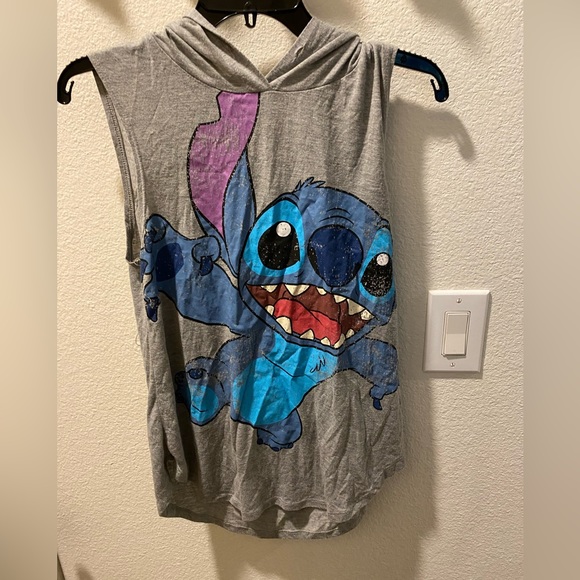 Disney | Tops | Disney Stitch Tank Top With Hood | Poshmark